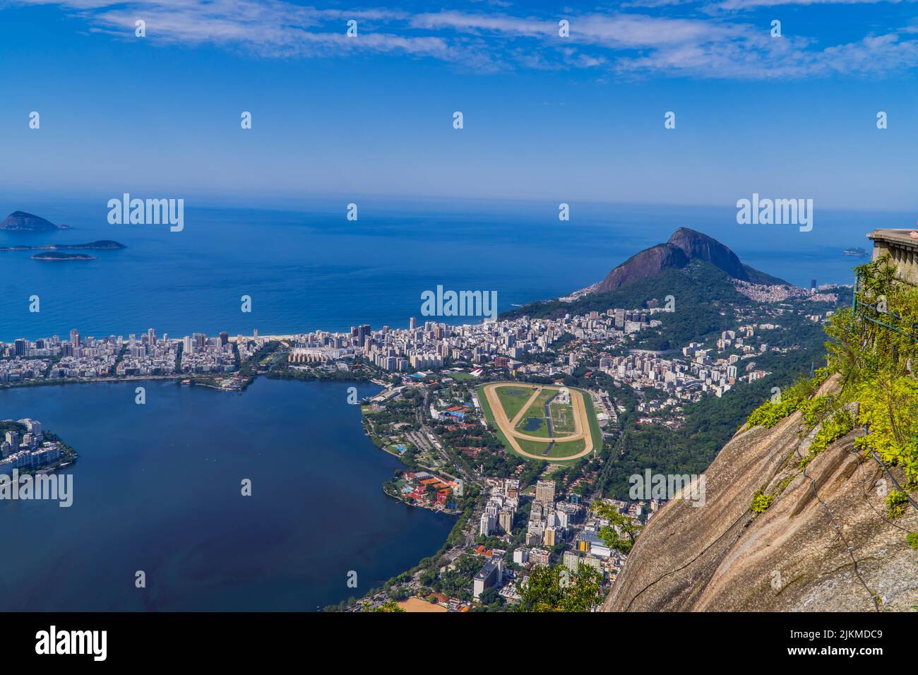 A mesmerizing view of Leblon and Ipanema neighborhoods on a clear day ...
