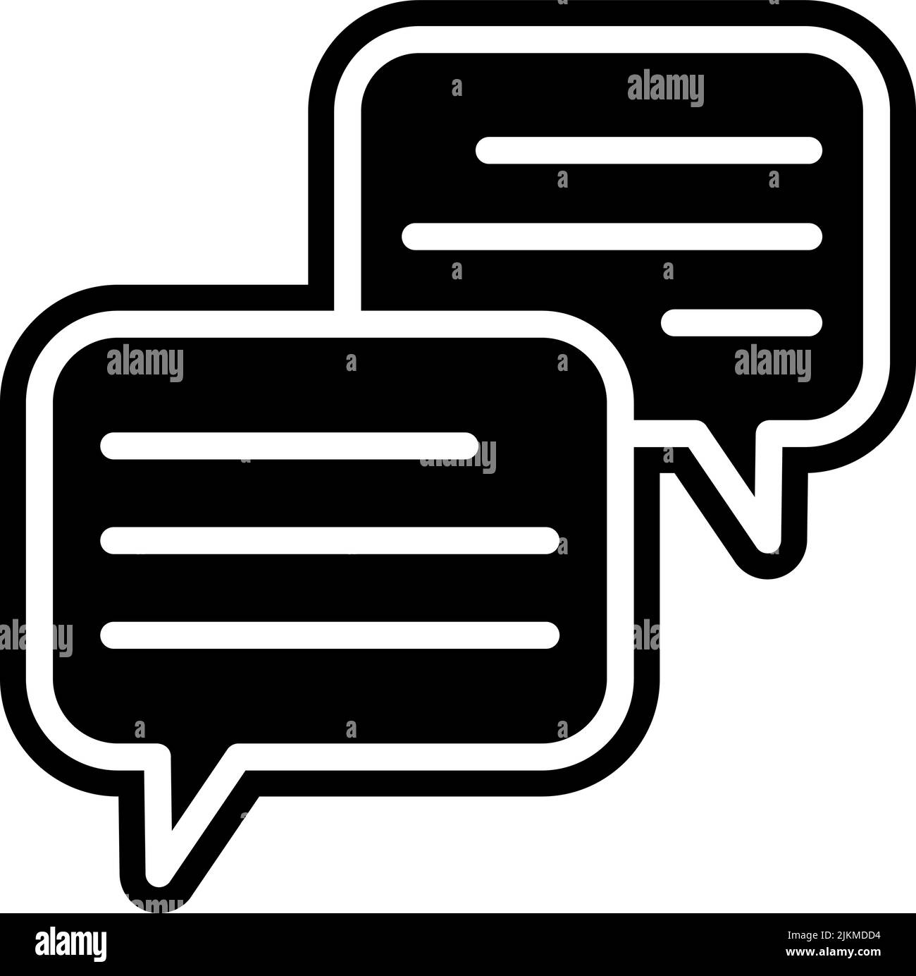 chat icon black vector illustration Stock Vector Image & Art - Alamy