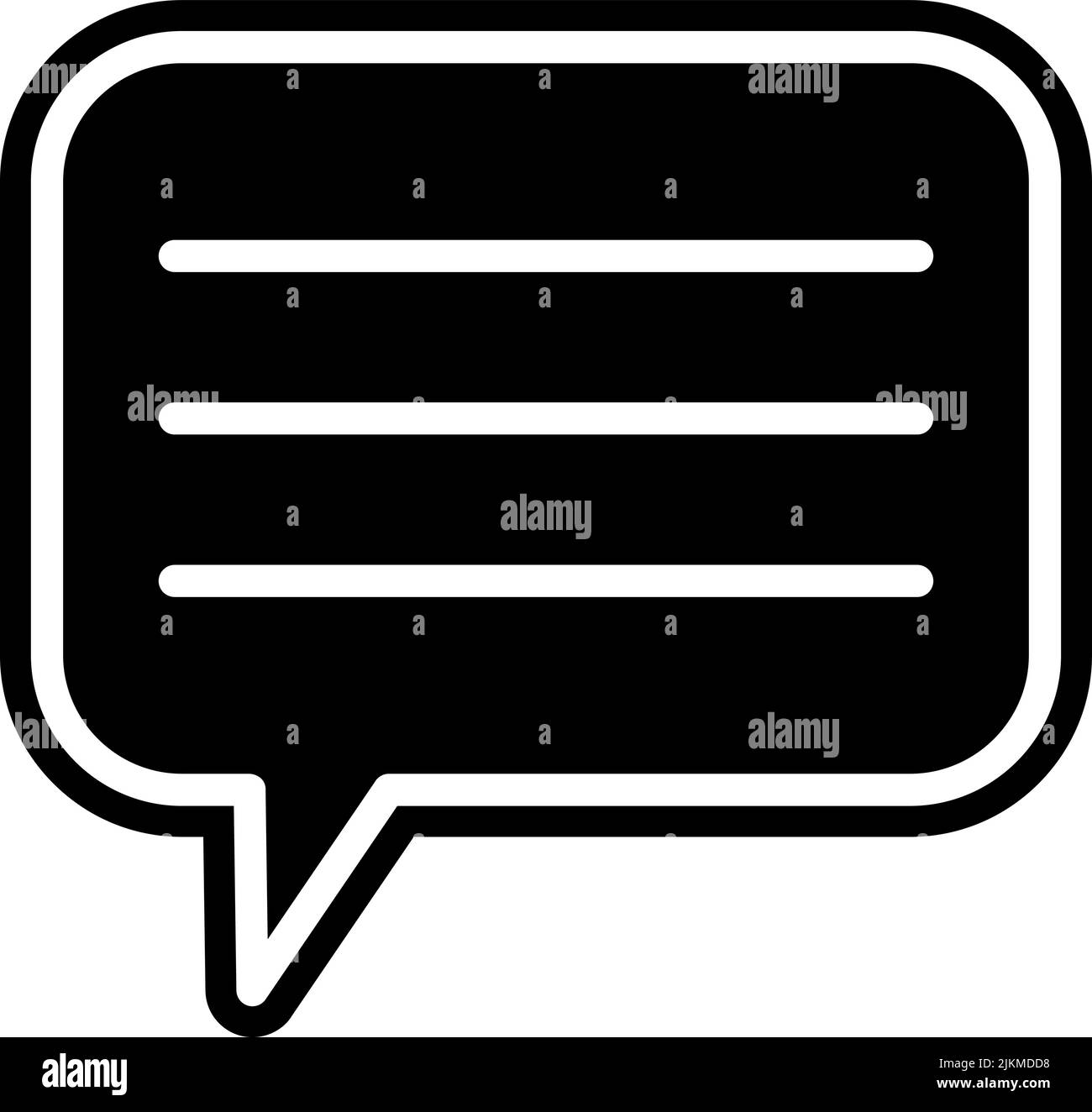 chat icon black vector illustration Stock Vector Image & Art - Alamy