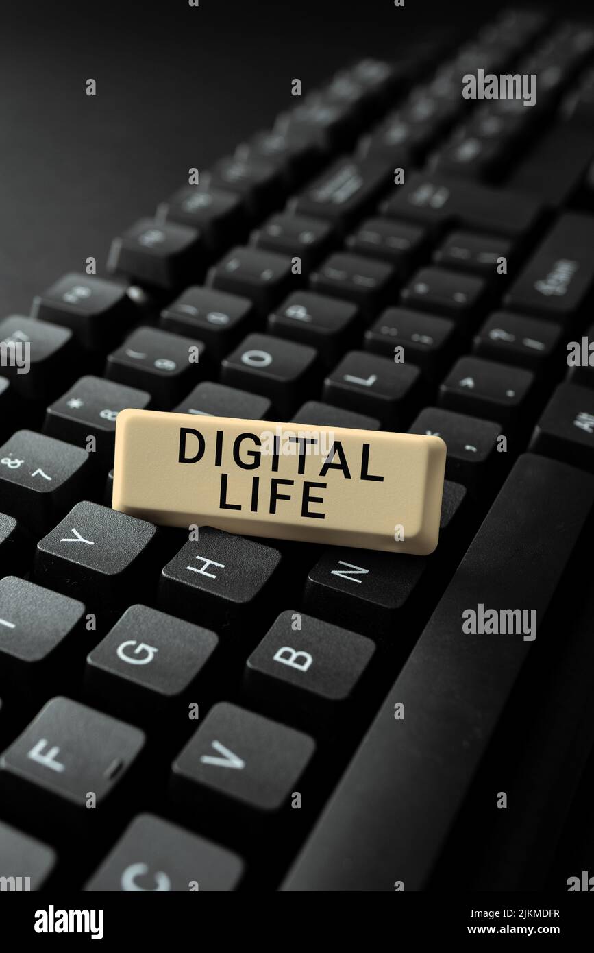 Writing displaying text Digital Life. Conceptual photo Living in a ...