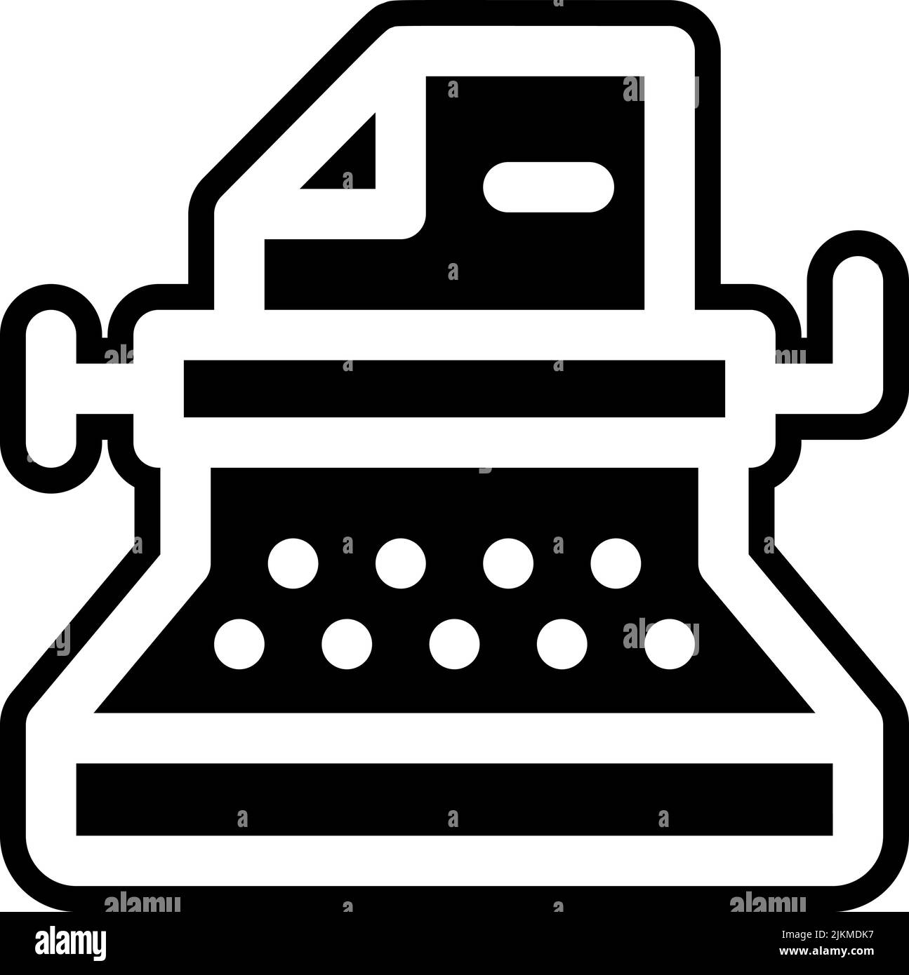 typewriter icon black vector illustration Stock Vector Image & Art - Alamy
