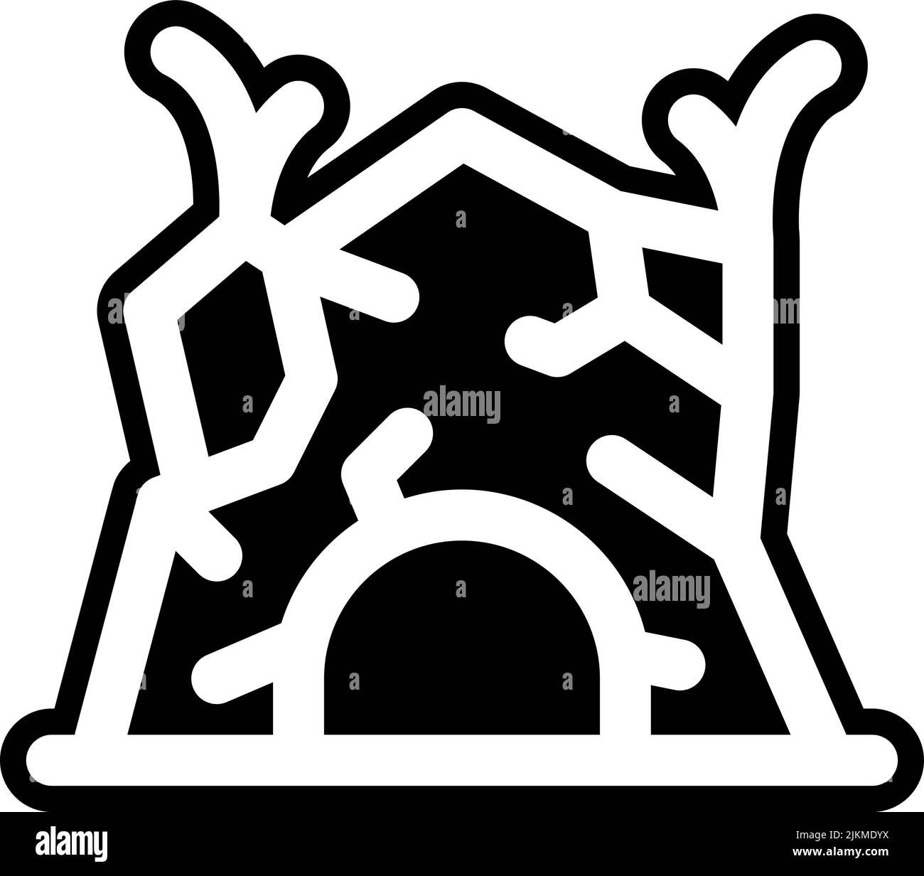 cave icon black vector illustration Stock Vector Image & Art - Alamy