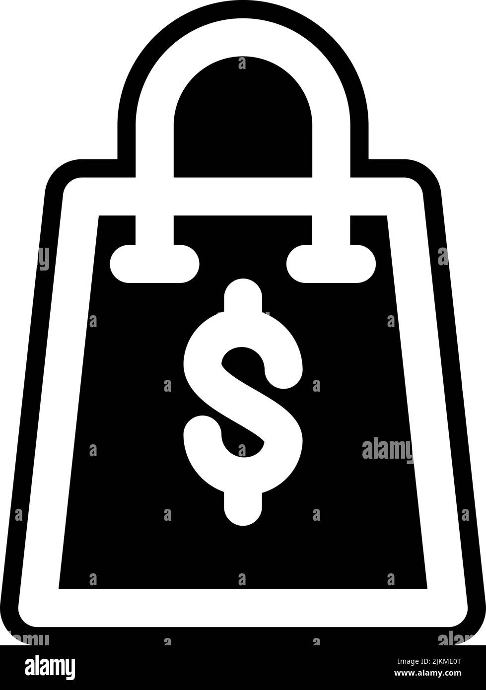 shopping bag icon black vector illustration Stock Vector Image & Art ...