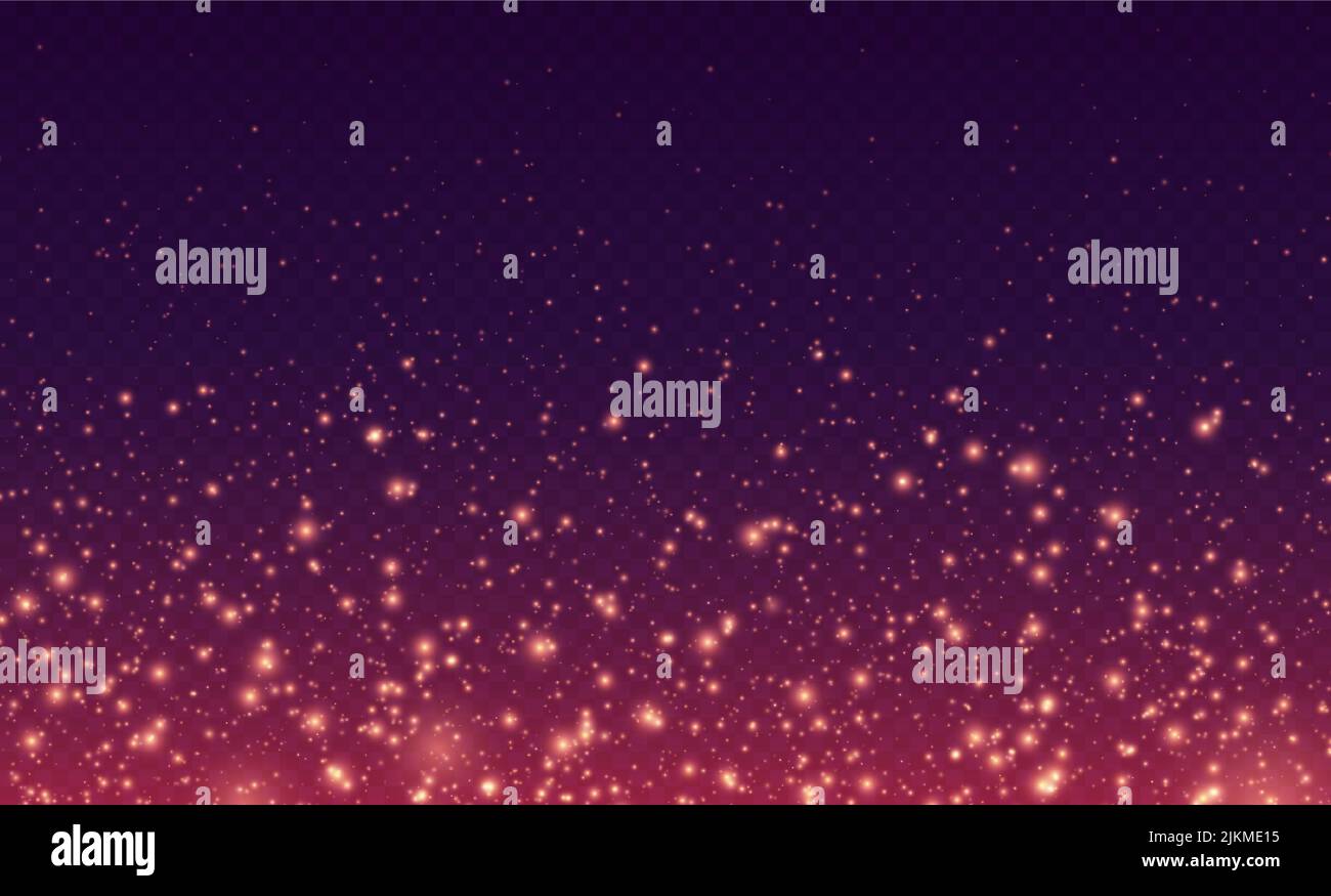 Fire sparks, magic sparkles, hellfire particles light effect Stock ...