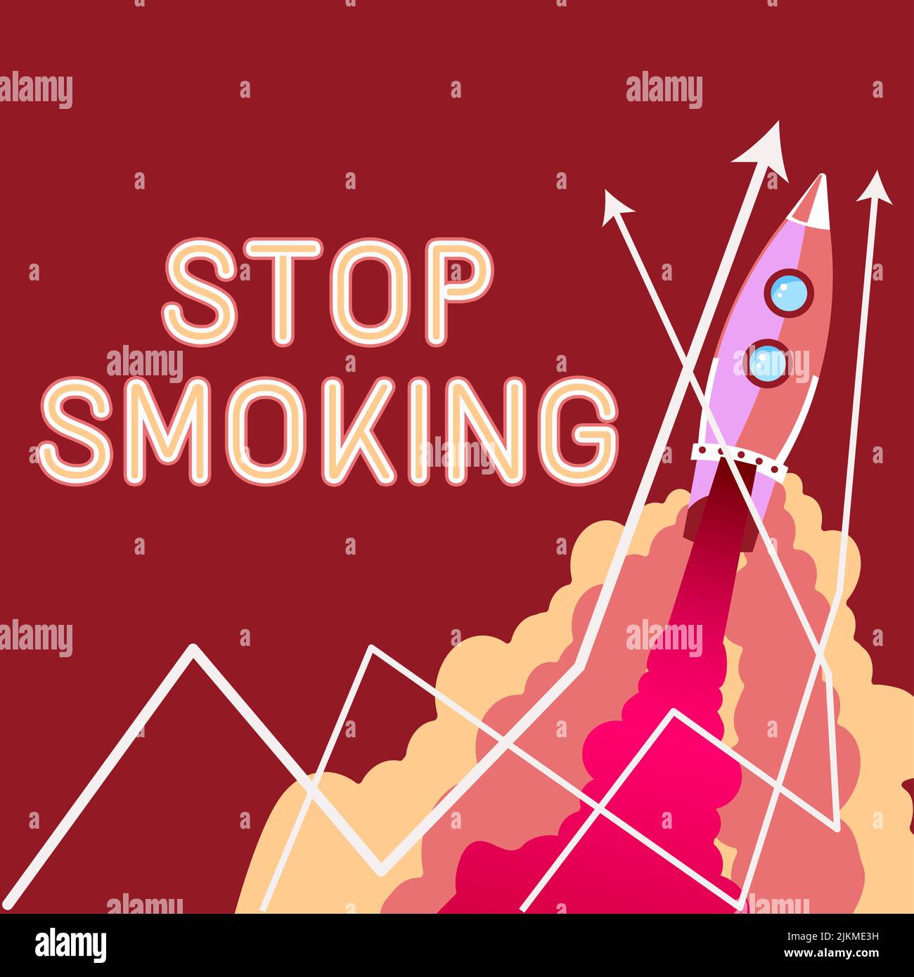 Conceptual caption Stop Smoking. Concept meaning Discontinuing or ...