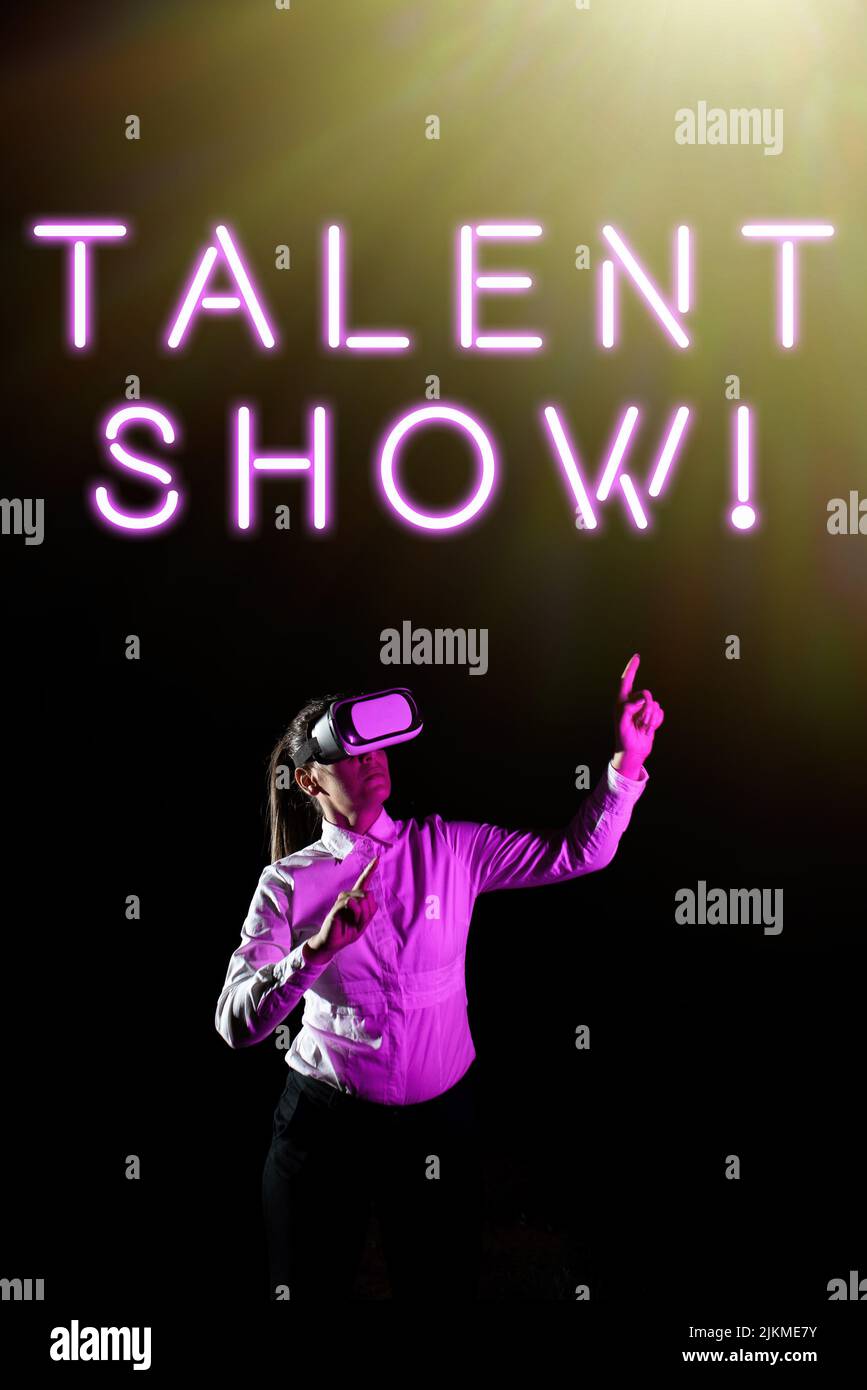 Text showing inspiration Talent Show. Business showcase Competition of ... Text showing inspiration Talent Show. Business showcase Competition of ...
