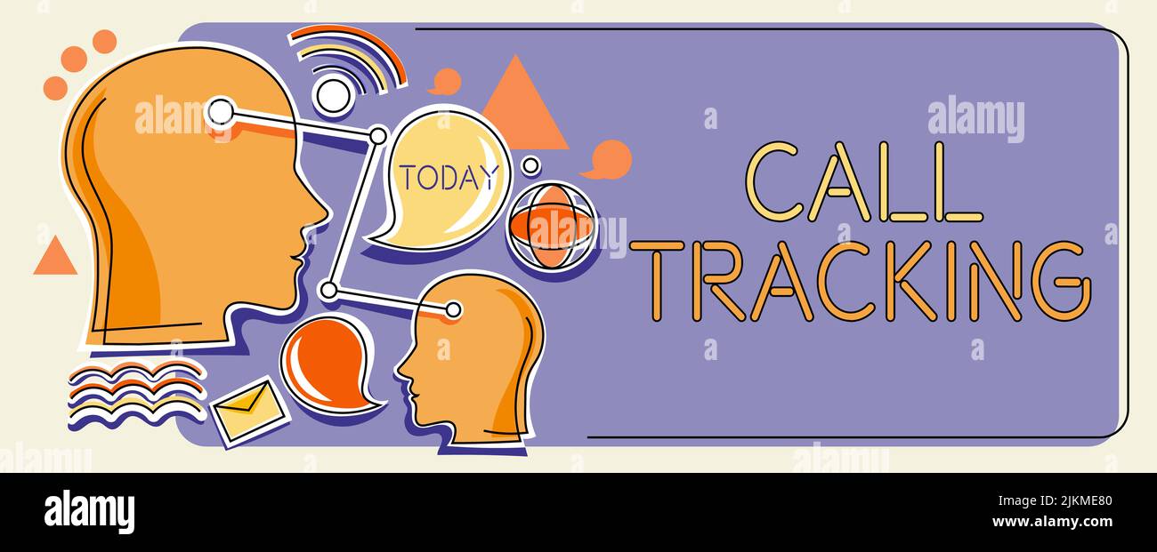 Text sign showing Call Tracking. Business concept Organic search engine ...