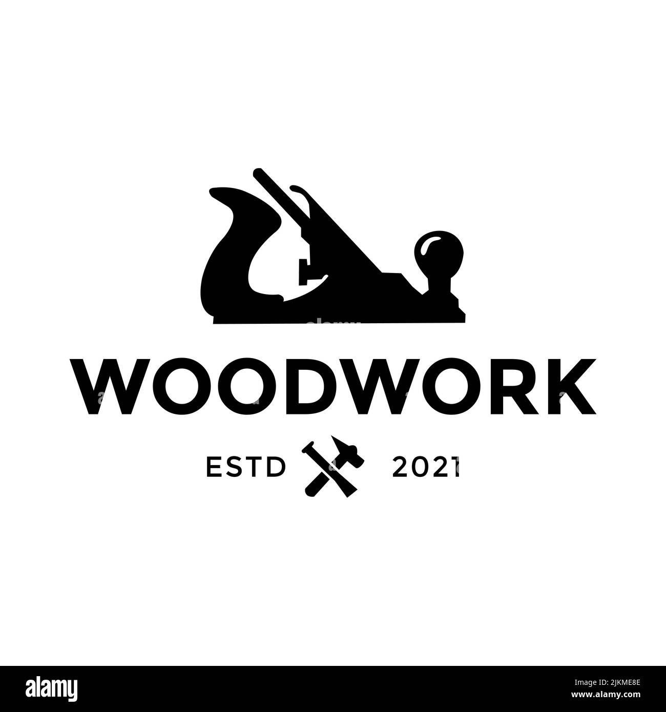woodworking logo design creative idea vector design inspiration Stock ...