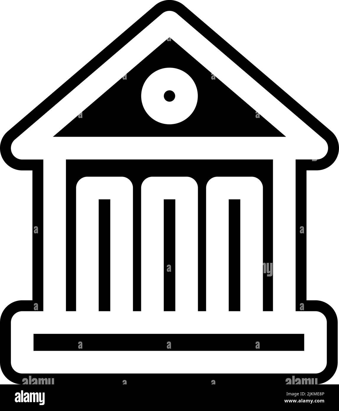 bank icon black vector illustration Stock Vector Image & Art - Alamy