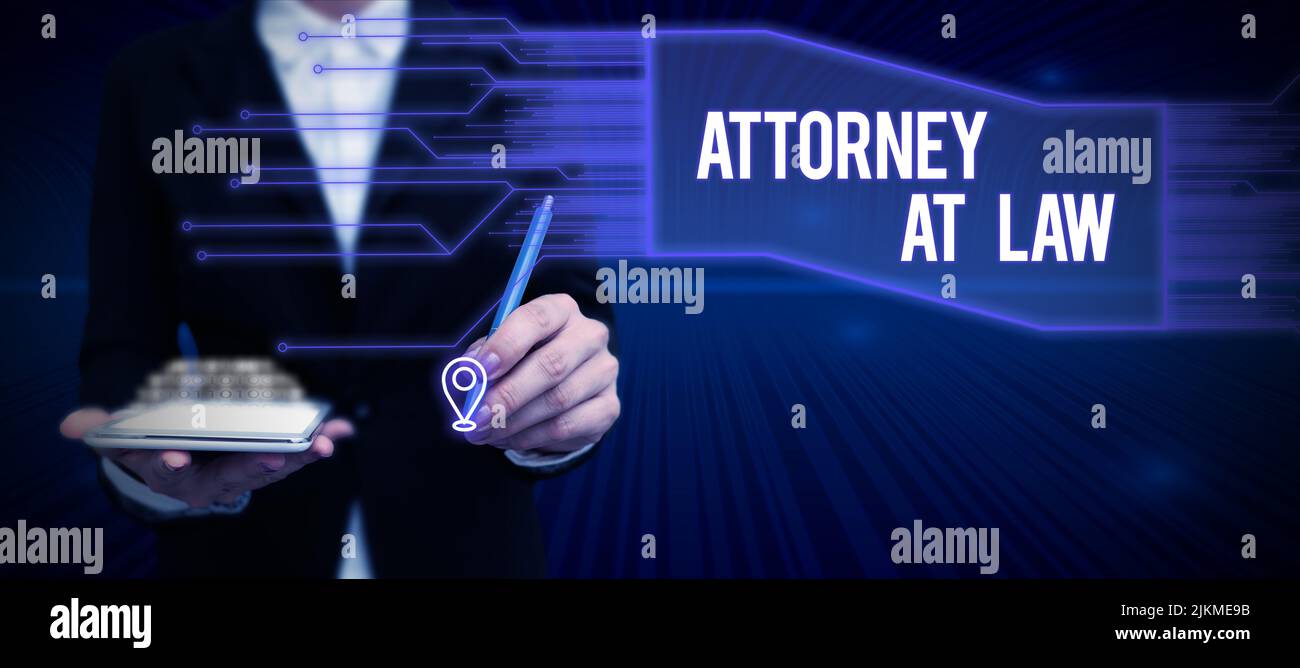 Conceptual display Attorney At Law. Word Written on legal practitioner ...