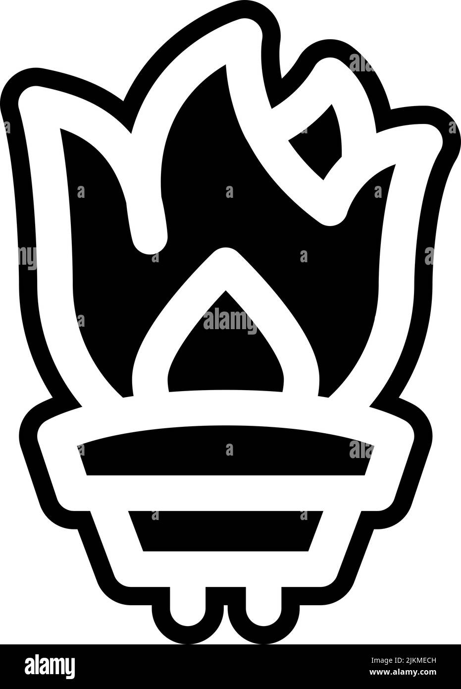 torch icon black vector illustration Stock Vector Image & Art - Alamy