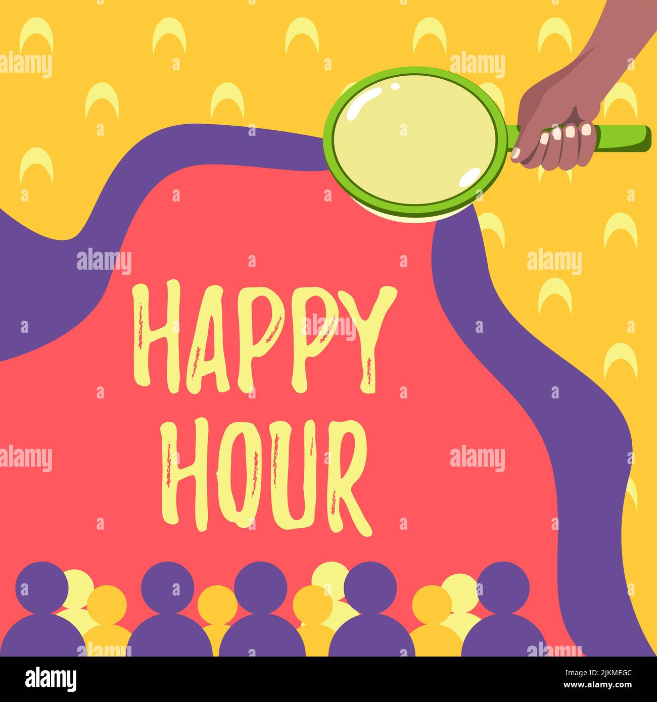 Handwriting text Happy Hour. Concept meaning Spending time for ...