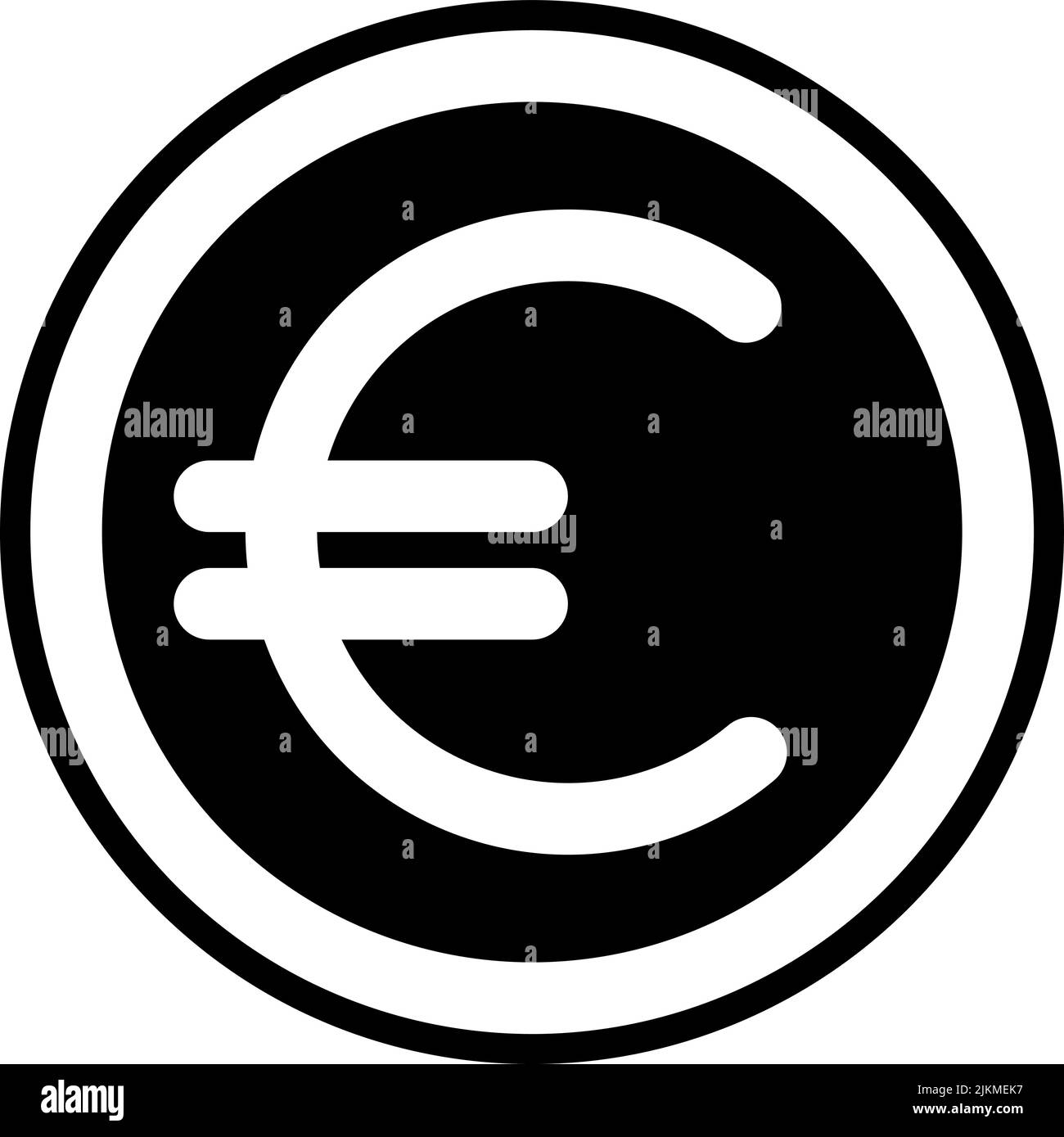 euro icon black vector illustration Stock Vector Image & Art - Alamy