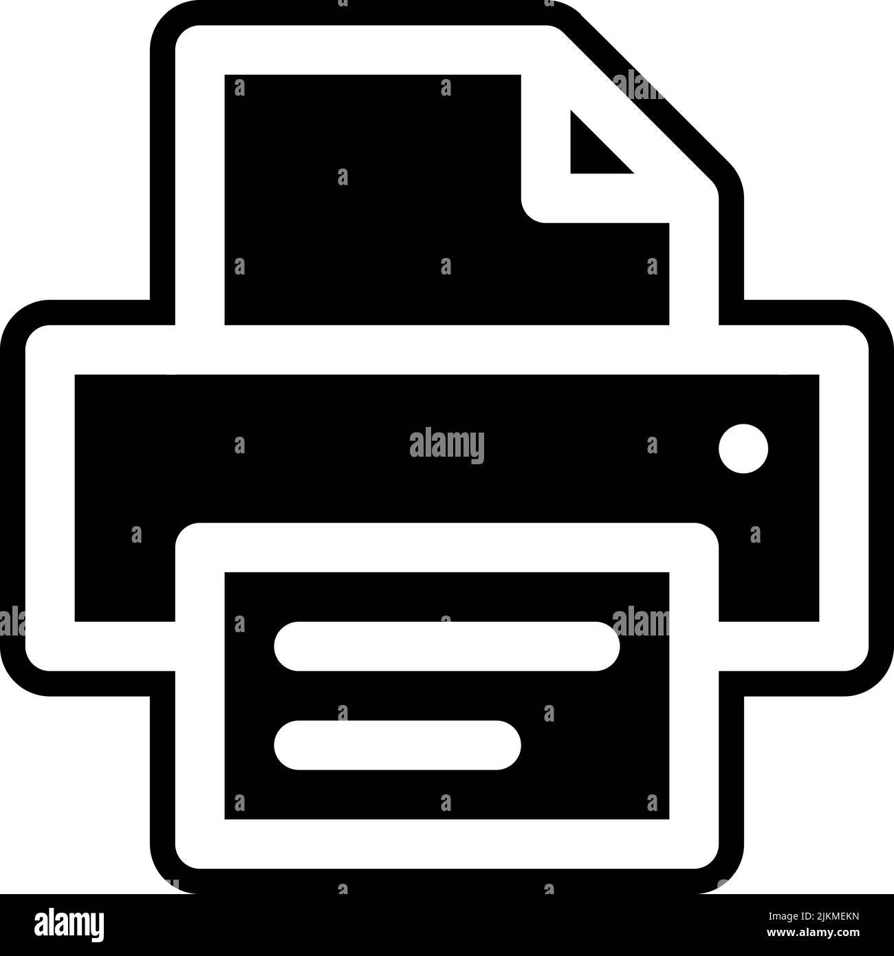 printer icon black vector illustration Stock Vector Image & Art - Alamy