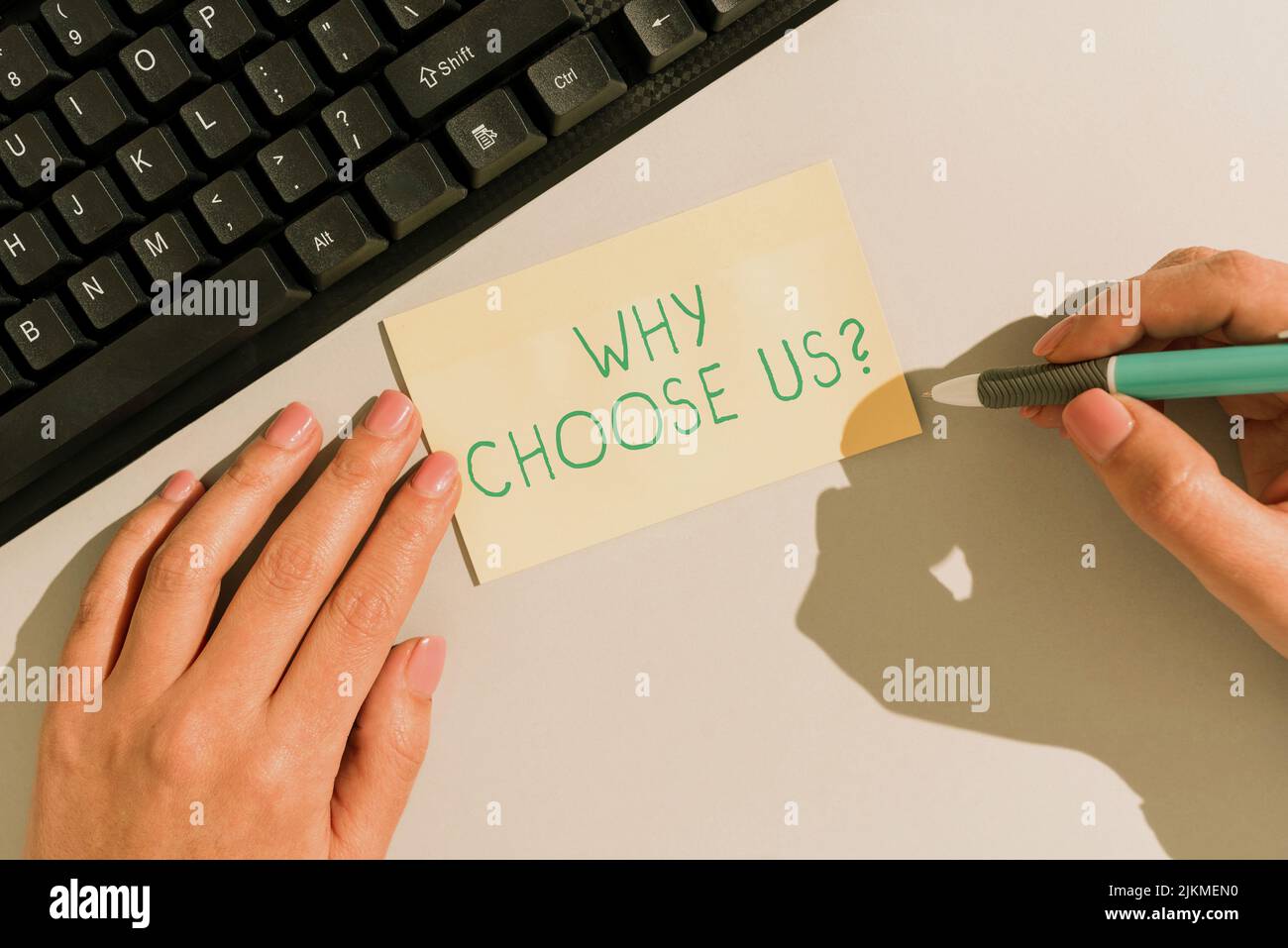 Sign displaying Why Choose Us. Business idea Reasons for choosing our ...