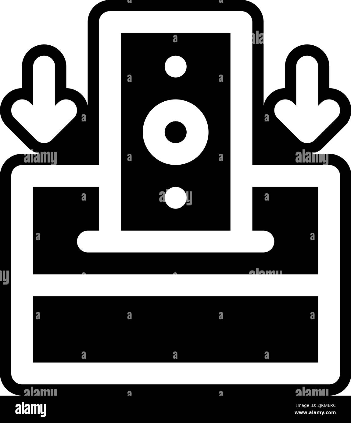 deposit icon black vector illustration Stock Vector Image & Art - Alamy