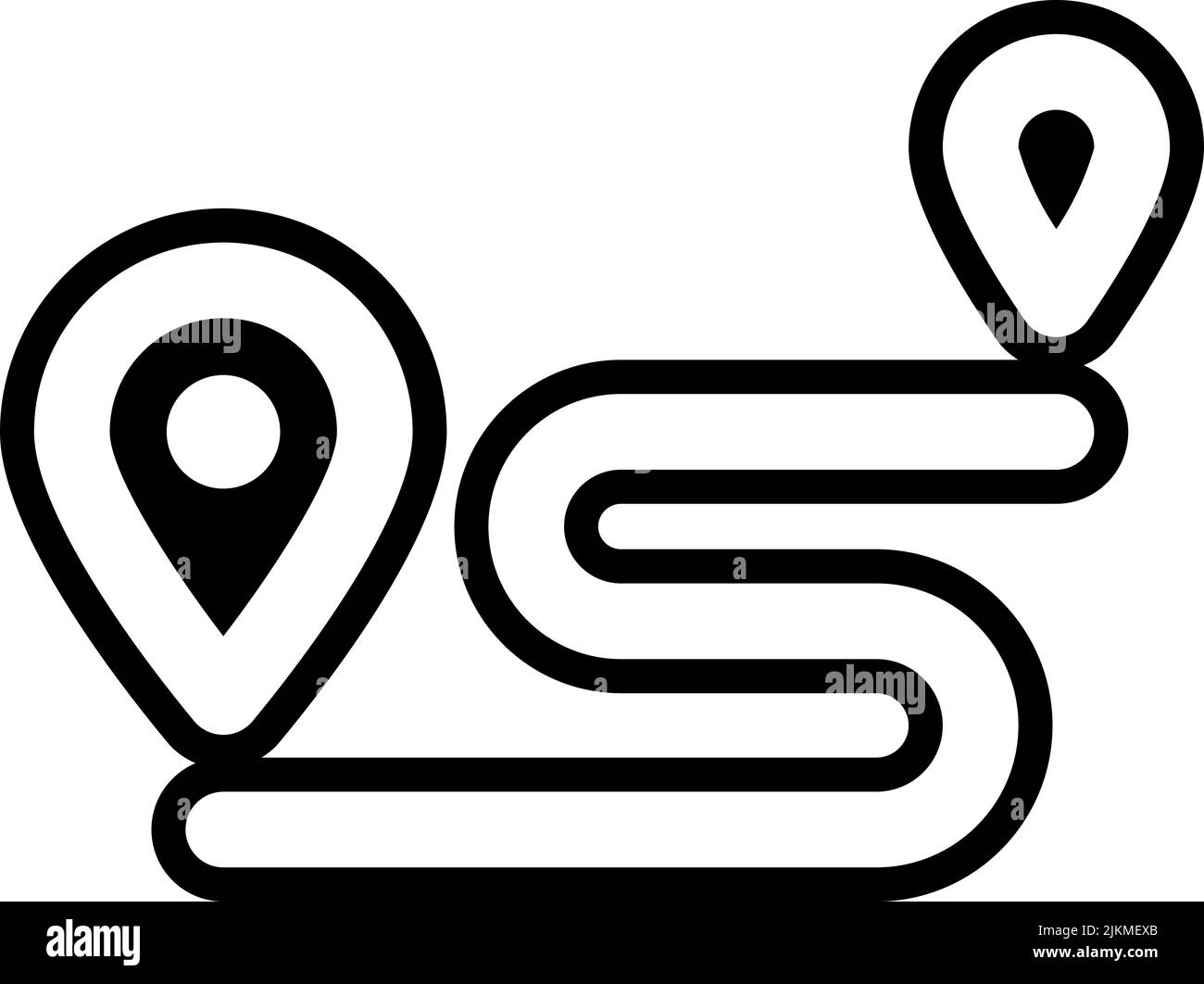 route icon black vector illustration Stock Vector Image & Art - Alamy