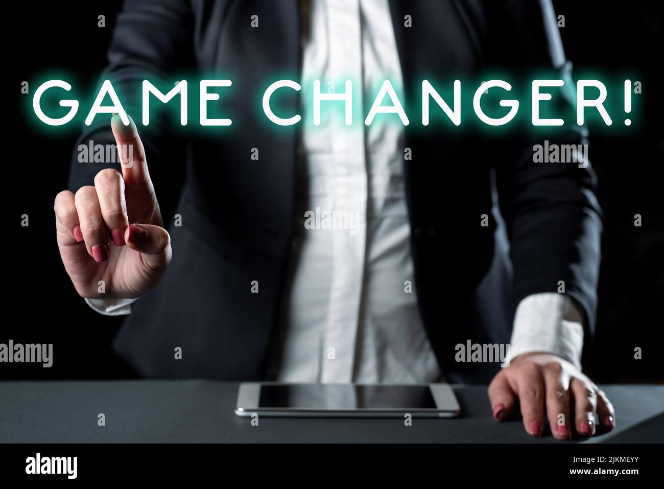 Handwriting text Game Changer. Internet Concept Sports Data Scorekeeper ...