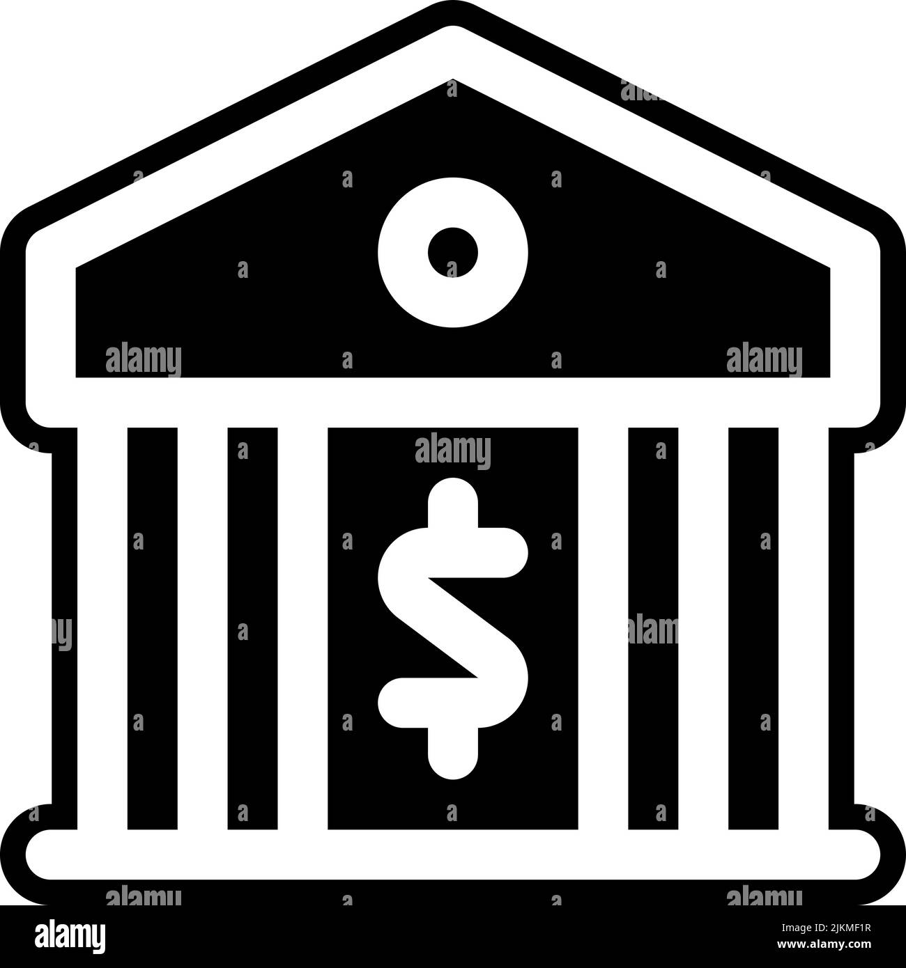 bank icon black vector illustration Stock Vector Image & Art - Alamy