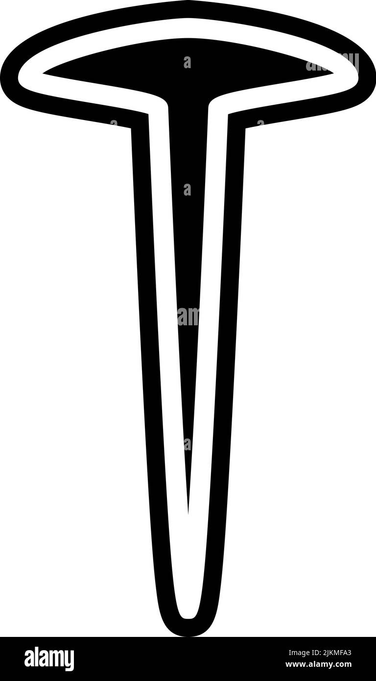 nail icon black vector illustration Stock Vector Image & Art - Alamy