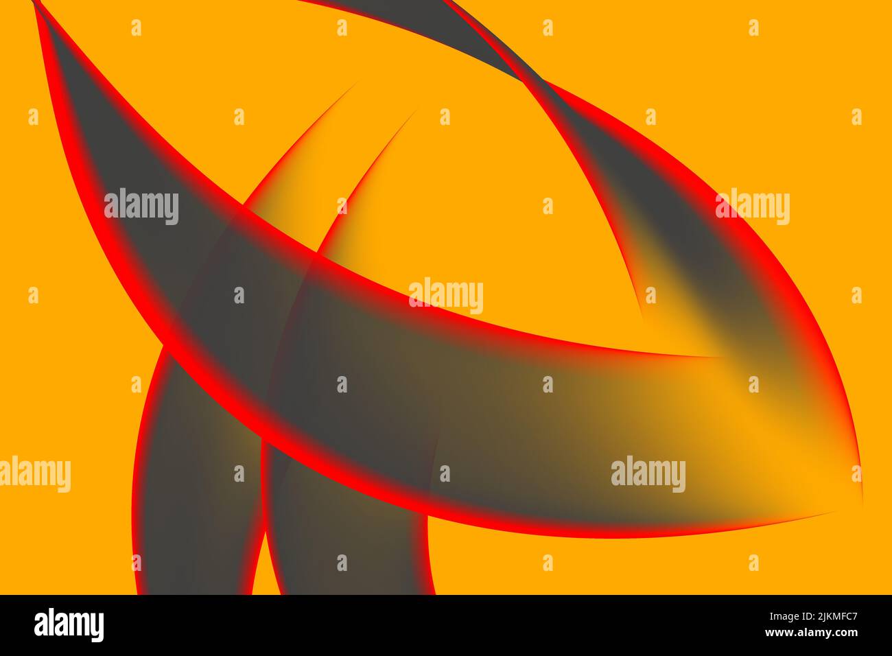 An illustration of red and grey abstract lines on the yellow background ...