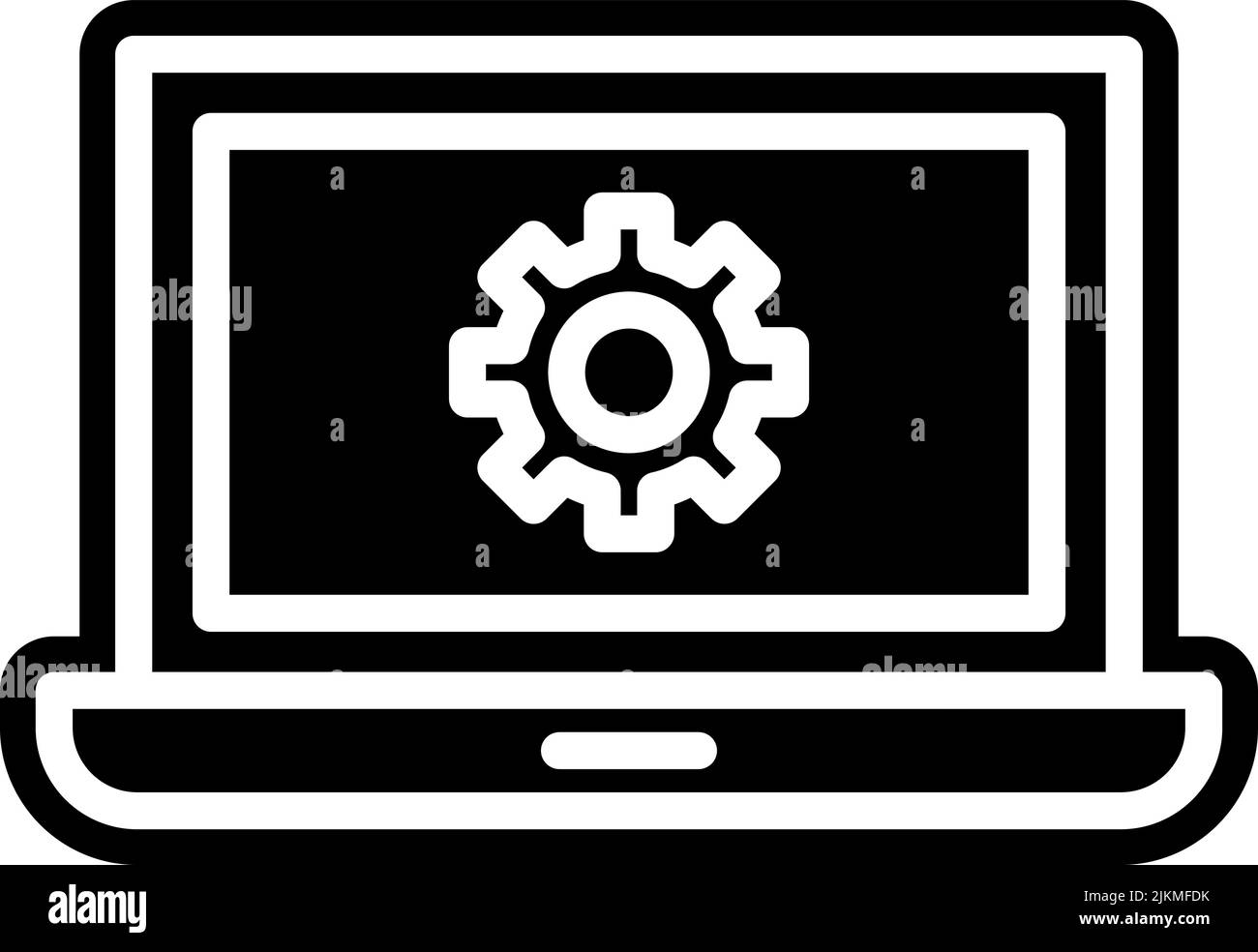laptop icon black vector illustration Stock Vector Image & Art - Alamy