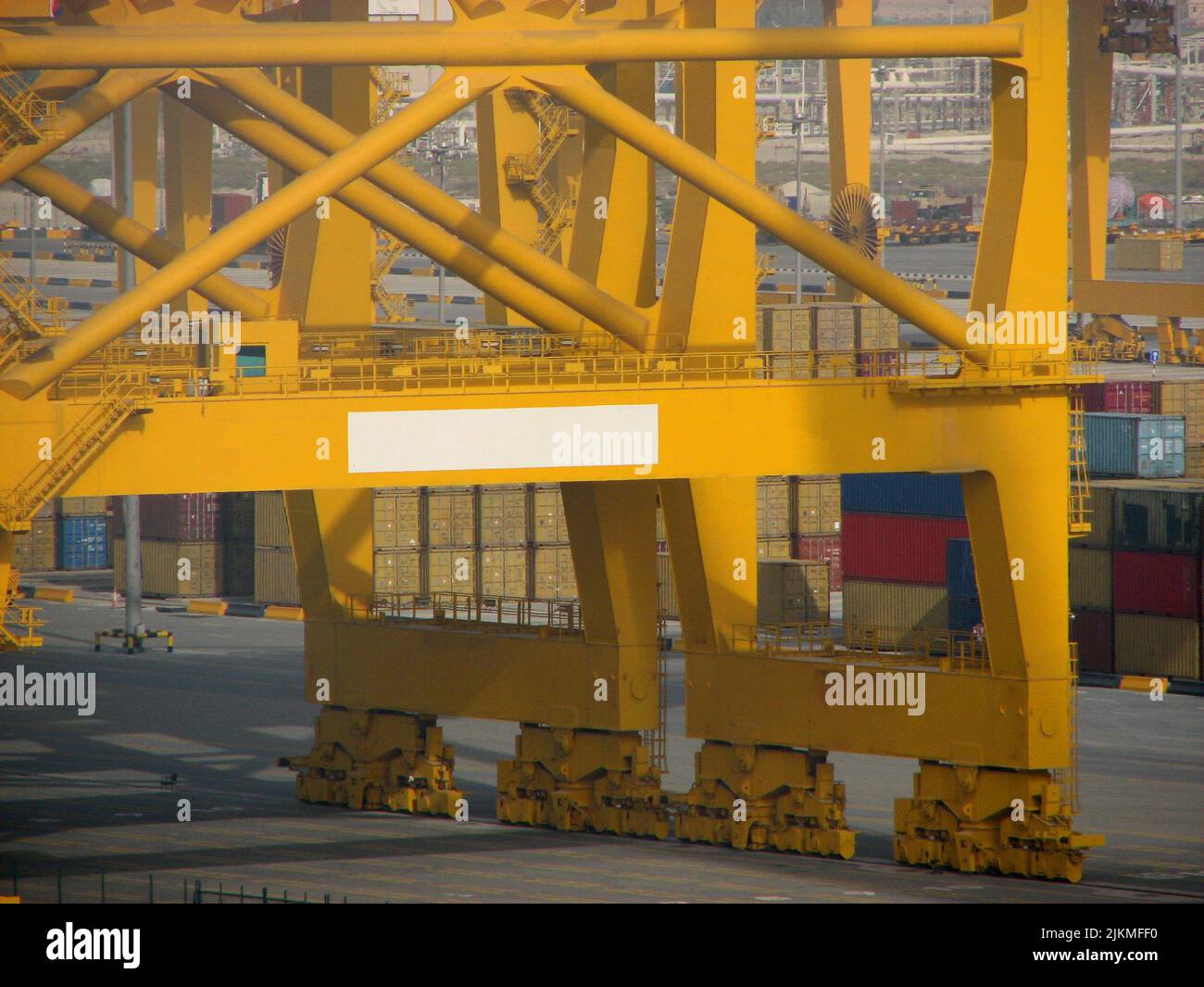 industrial port with containers Stock Photo - Alamy