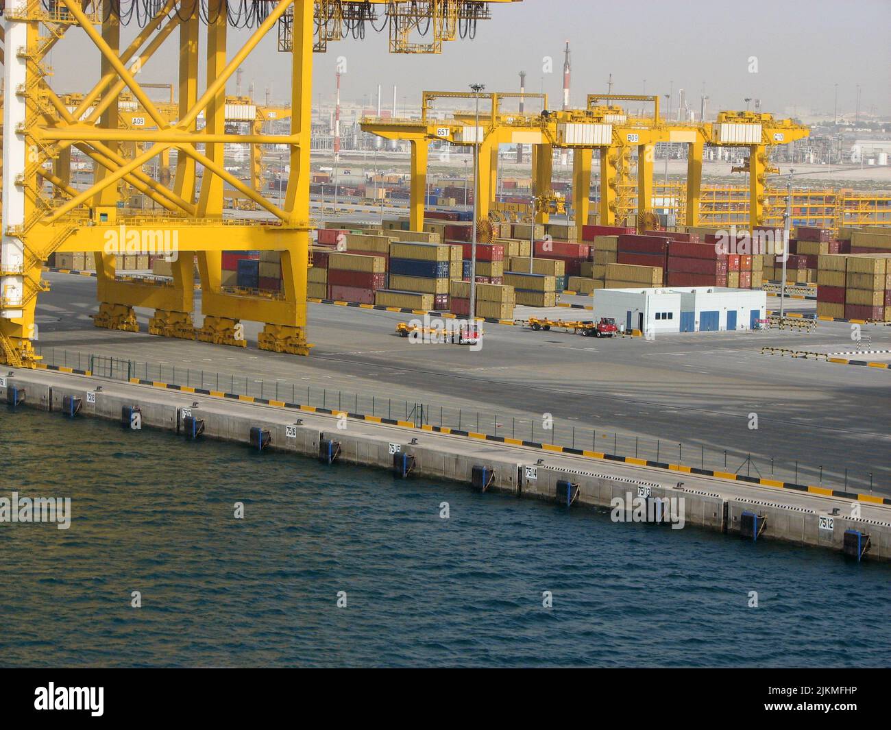 industrial port with containers Stock Photo - Alamy