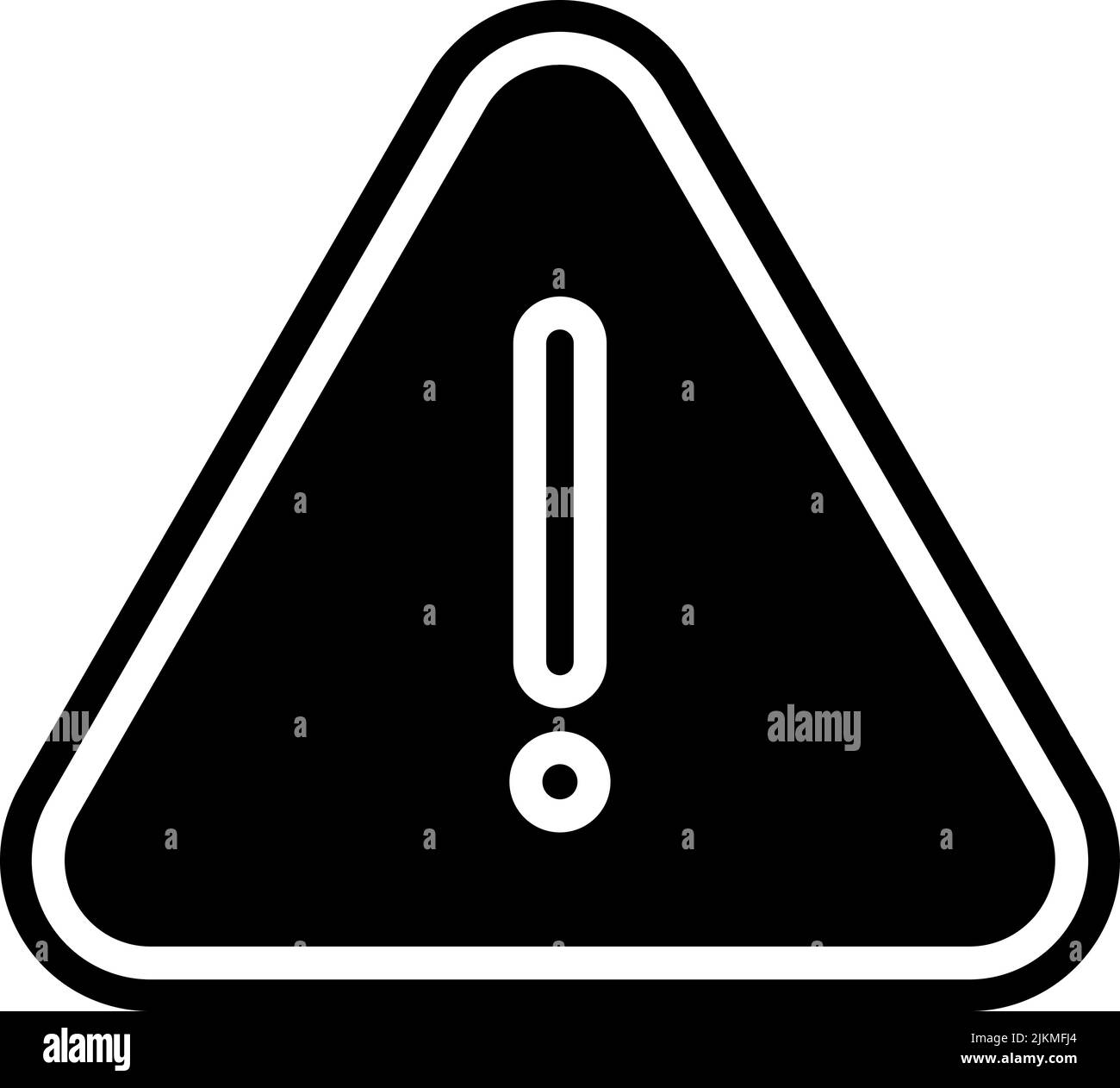 warning icon black vector illustration Stock Vector Image & Art - Alamy