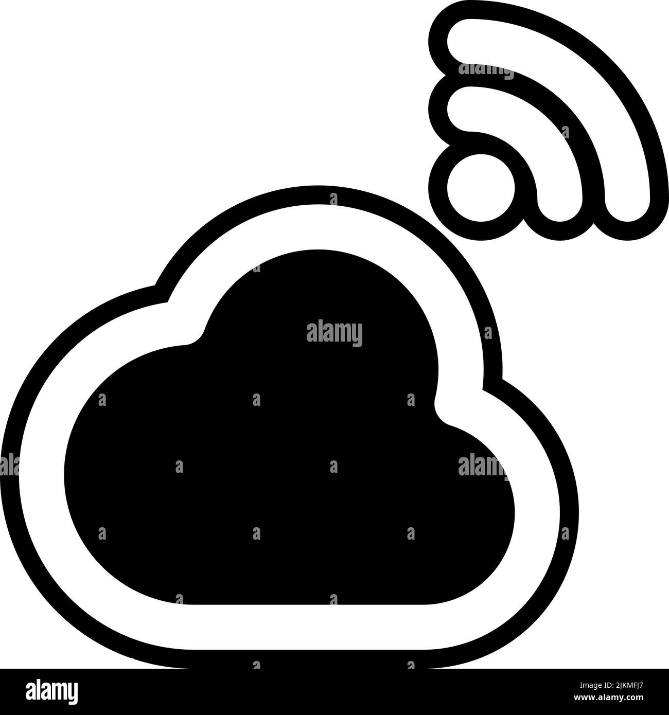 cloud icon black vector illustration Stock Vector Image & Art - Alamy
