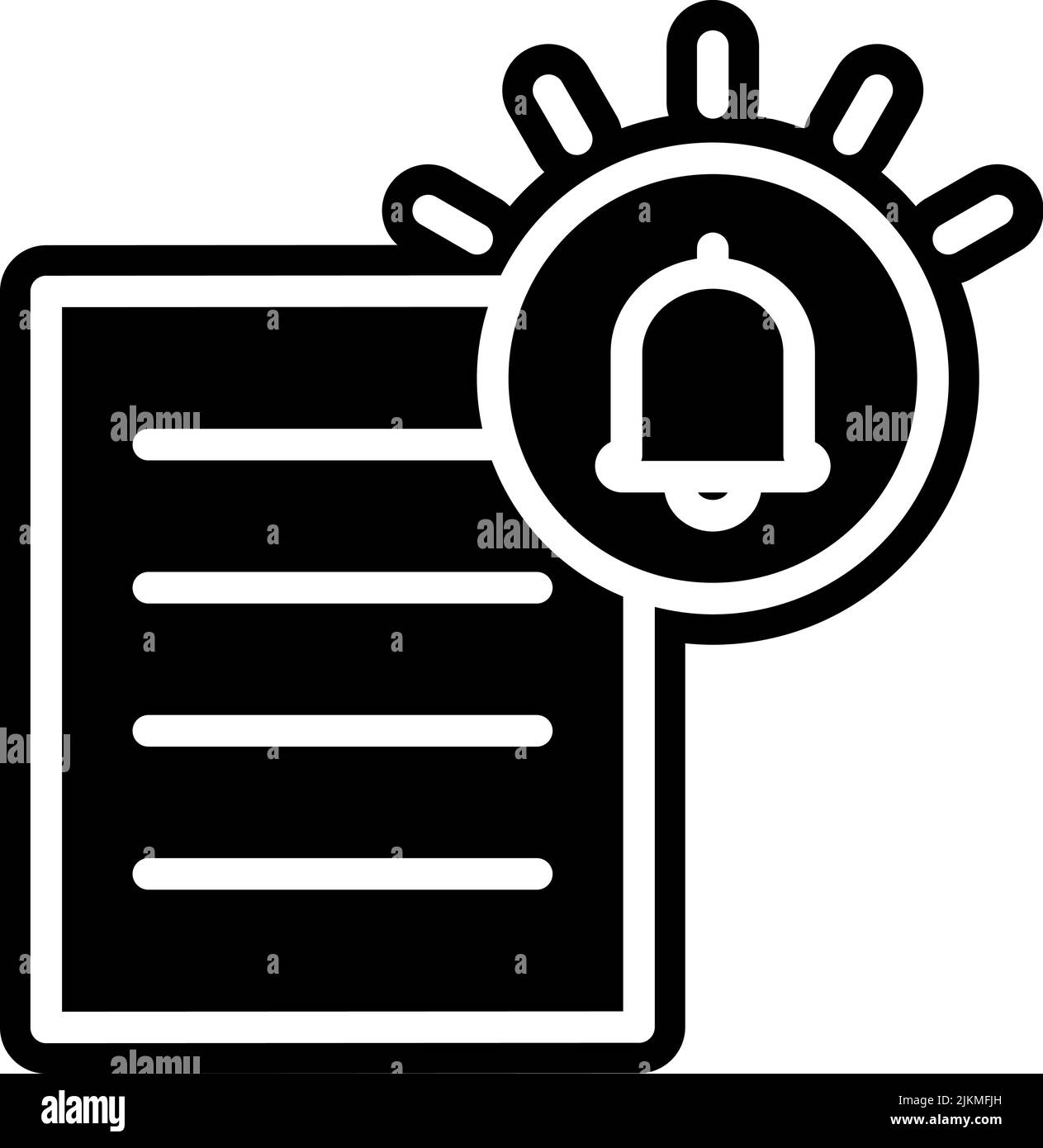 reminder icon black vector illustration Stock Vector Image & Art - Alamy