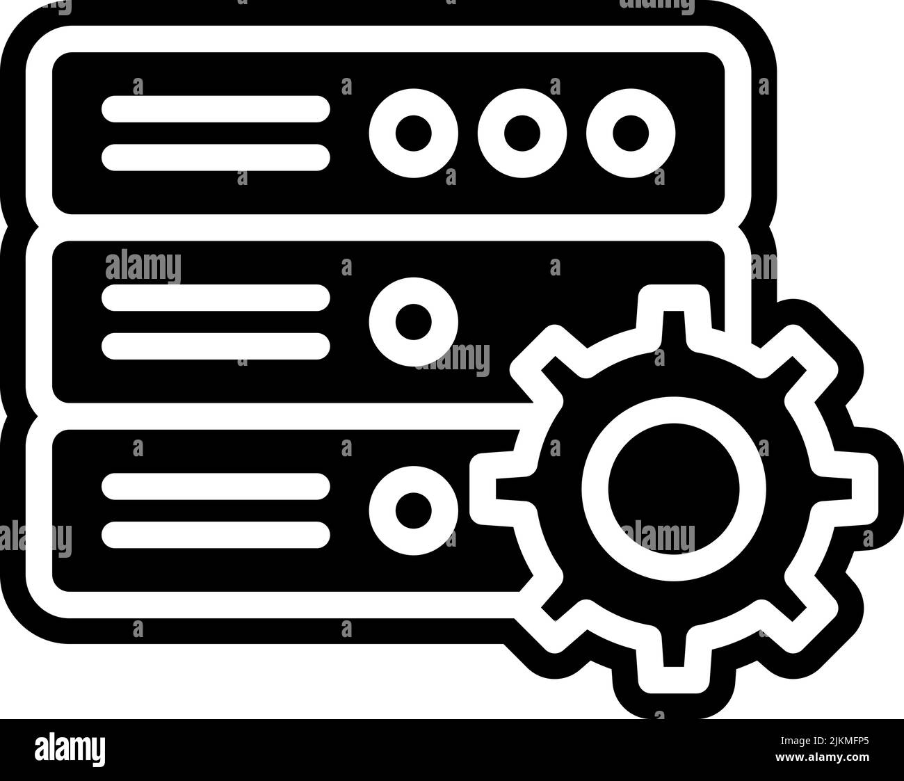 database icon black vector illustration Stock Vector Image & Art - Alamy