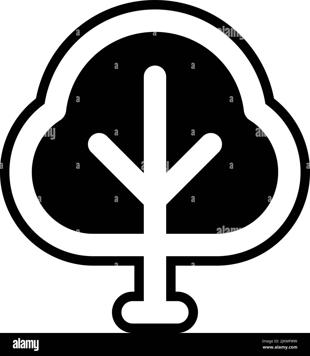 tree icon black vector illustration Stock Vector Image & Art - Alamy