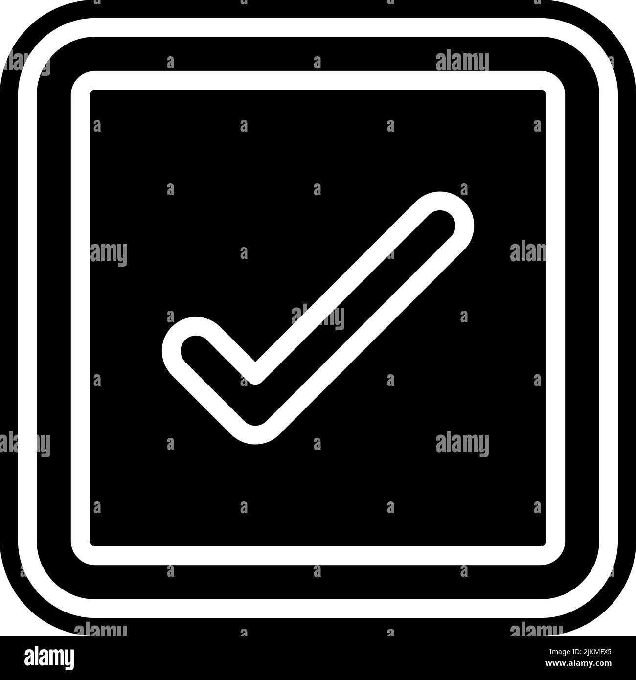 tick icon black vector illustration Stock Vector Image & Art - Alamy