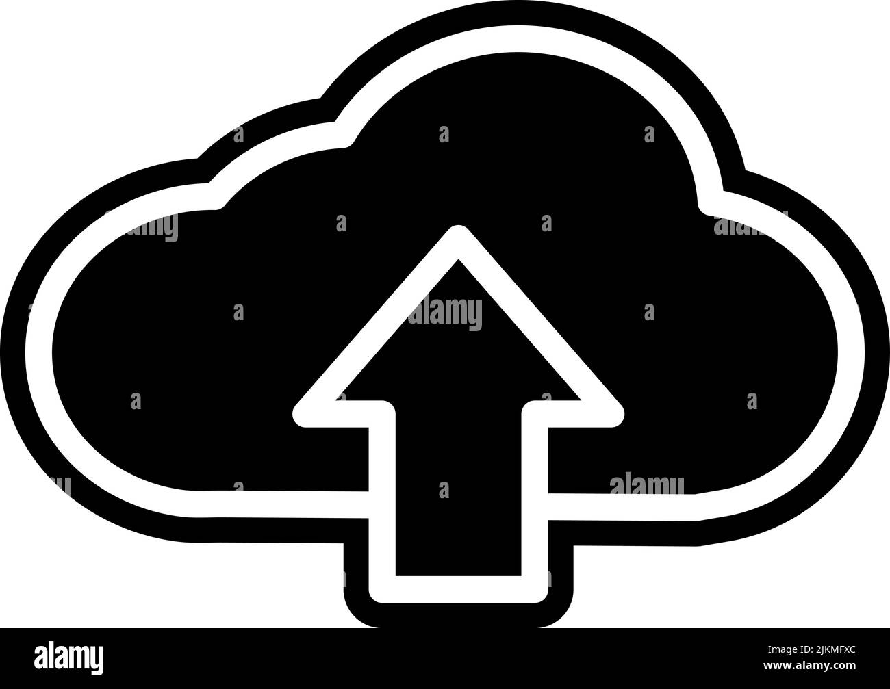 upload icon black vector illustration Stock Vector Image & Art - Alamy