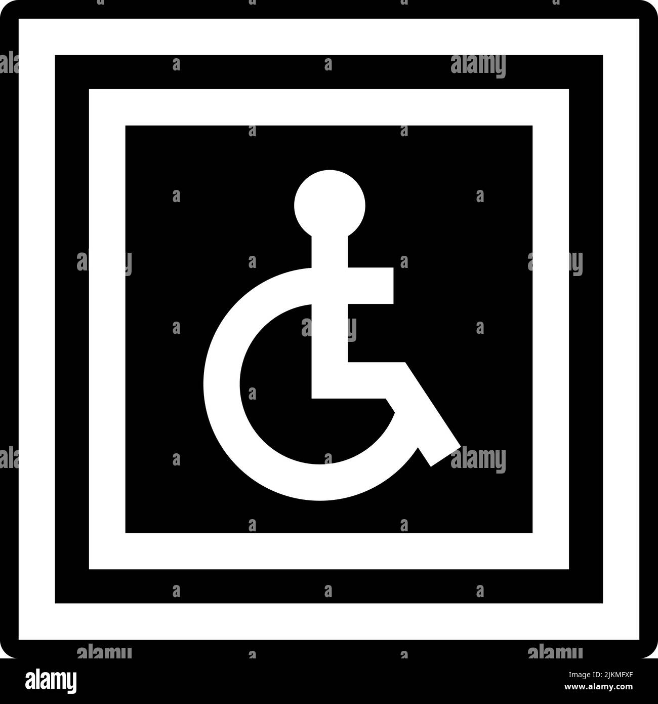 disabled sign icon black vector illustration Stock Vector Image & Art ...