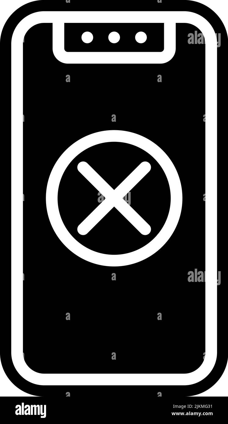 mobile icon black vector illustration Stock Vector Image & Art - Alamy
