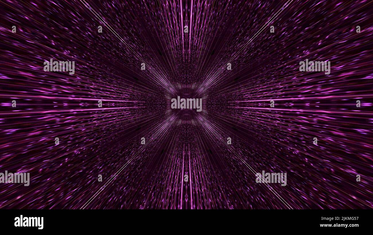 A 3D render of futuristic abstract kaleidoscopic patterns neon tunnel ...
