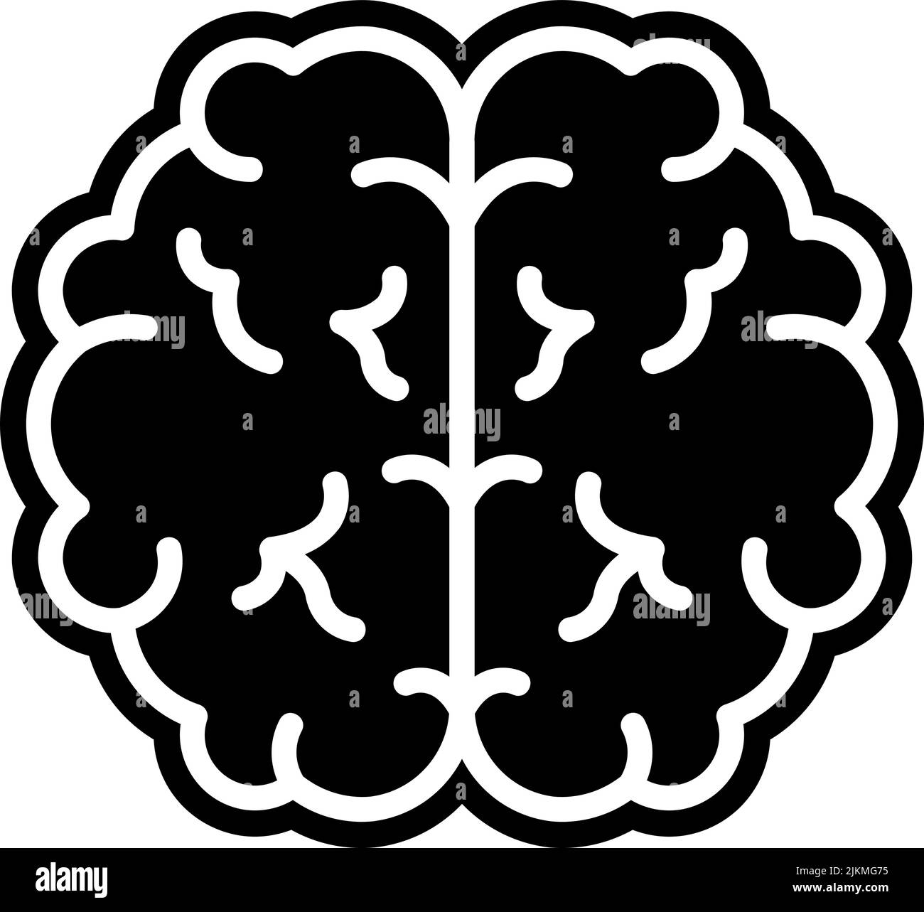 brain icon black vector illustration Stock Vector Image & Art - Alamy