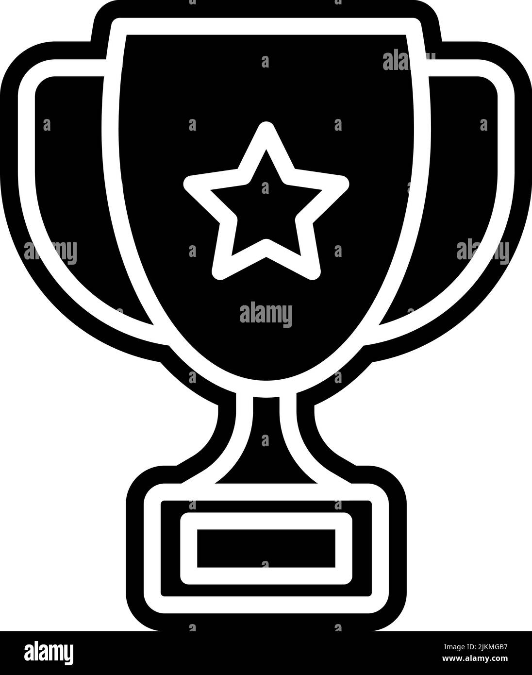 trophy icon black vector illustration Stock Vector Image & Art - Alamy
