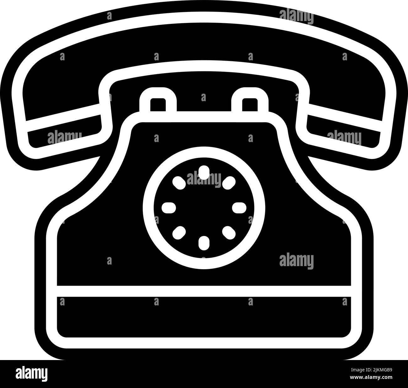 telephone icon black vector illustration Stock Vector Image & Art - Alamy