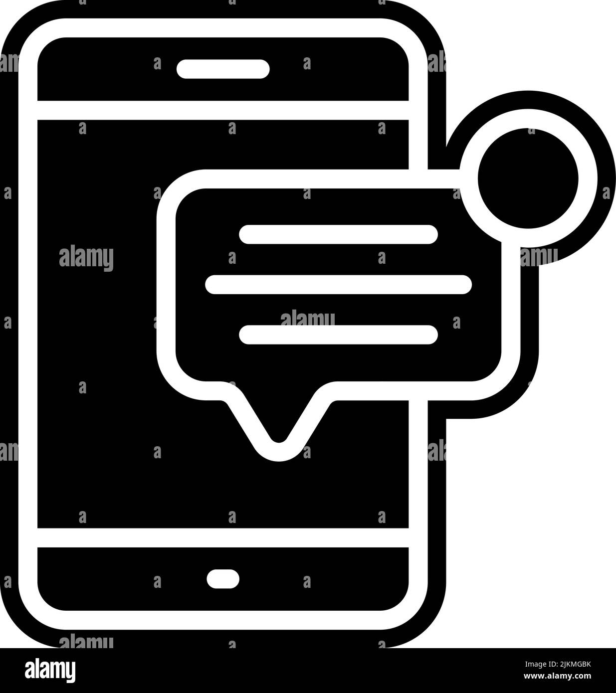 sms icon black vector illustration Stock Vector Image & Art - Alamy