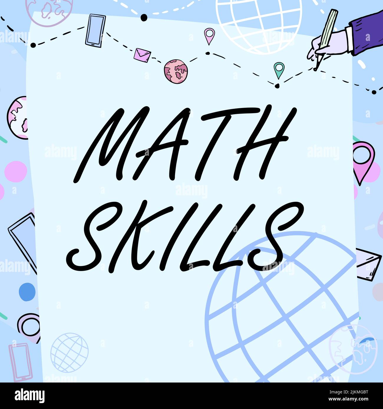 Handwriting text Math Skills. Business concept starting to learn how to ...