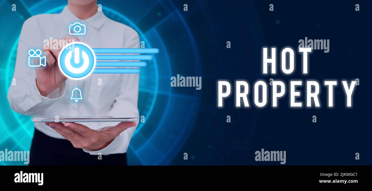 Inspiration showing sign Hot Property. Concept meaning Something which ...
