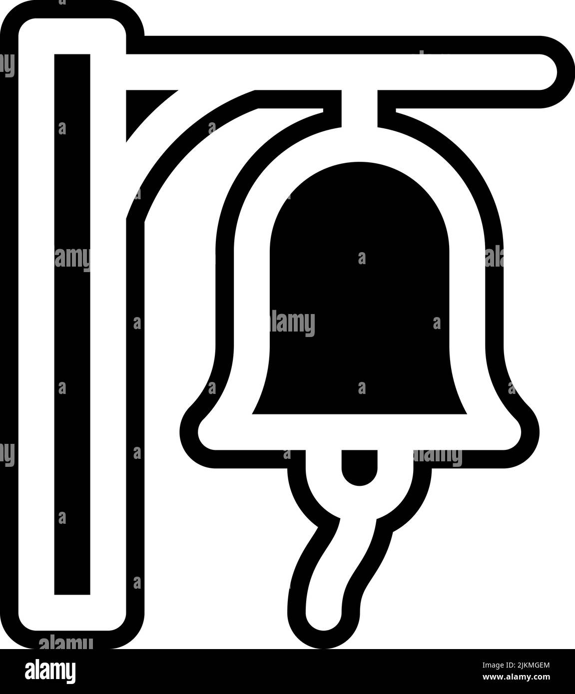 bell icon black vector illustration Stock Vector Image & Art - Alamy