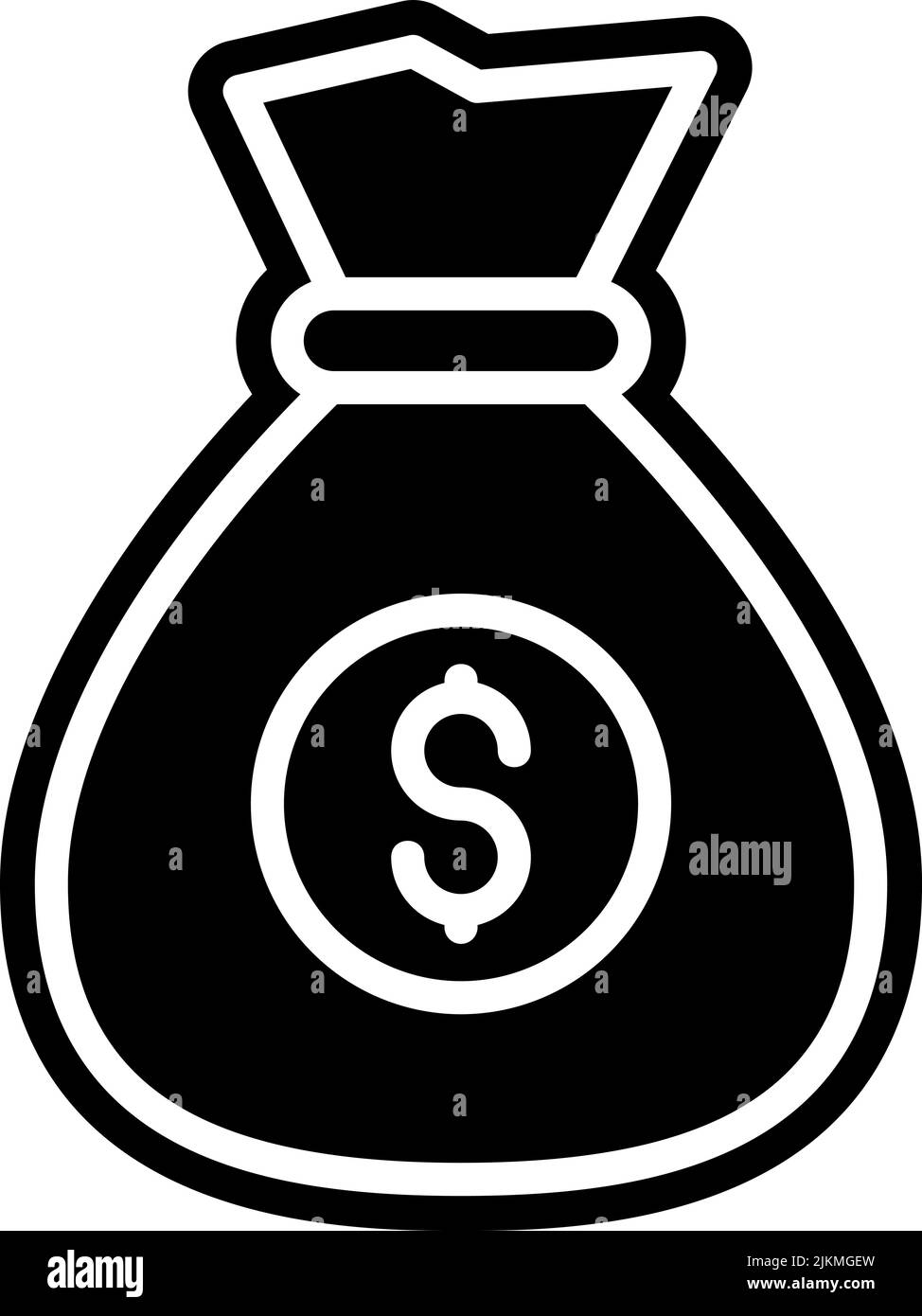 cash bag icon black vector illustration Stock Vector Image & Art - Alamy