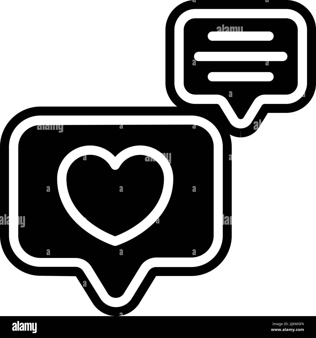 message icon black vector illustration Stock Vector Image & Art - Alamy