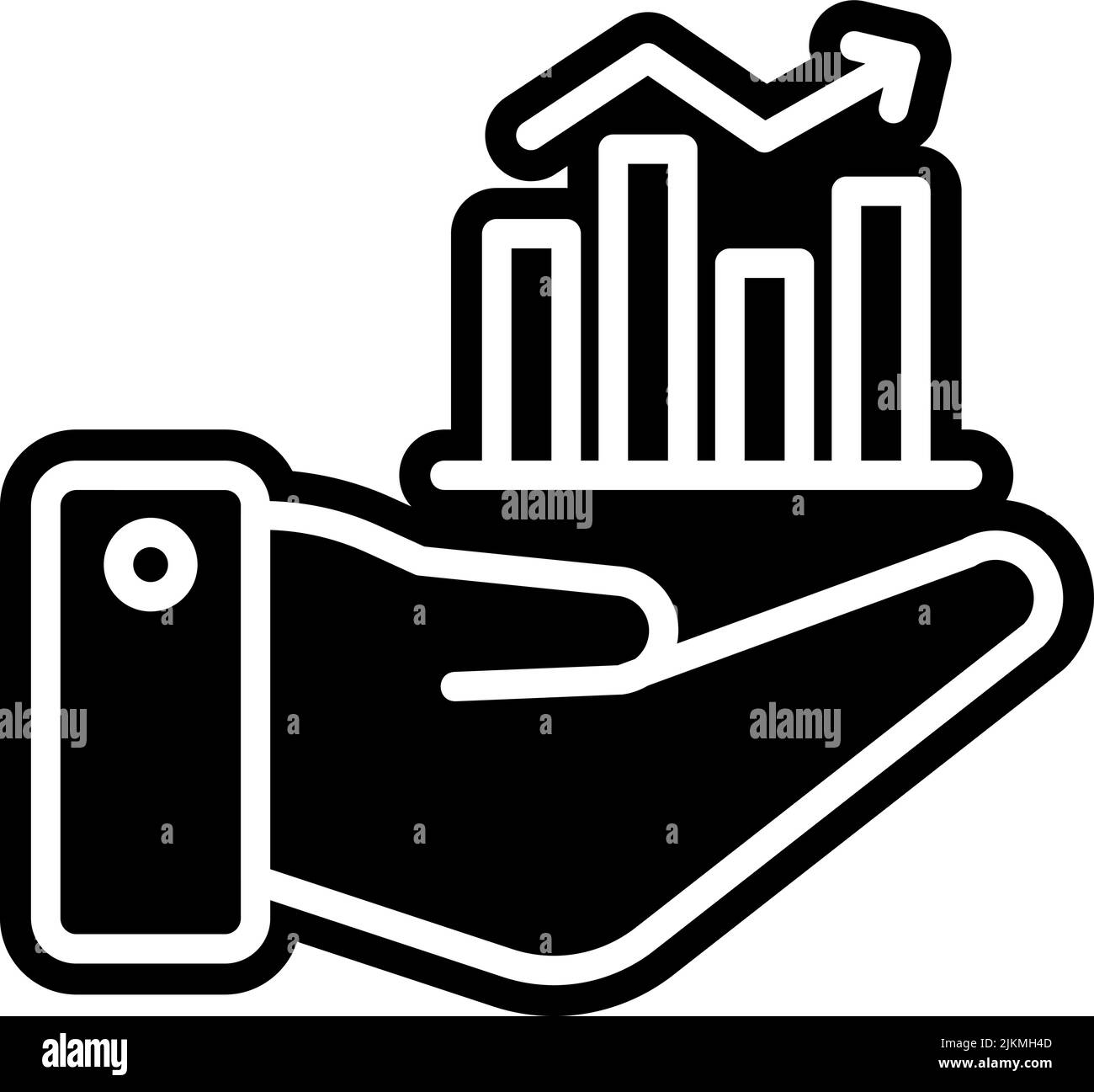graph icon black vector illustration Stock Vector Image & Art - Alamy