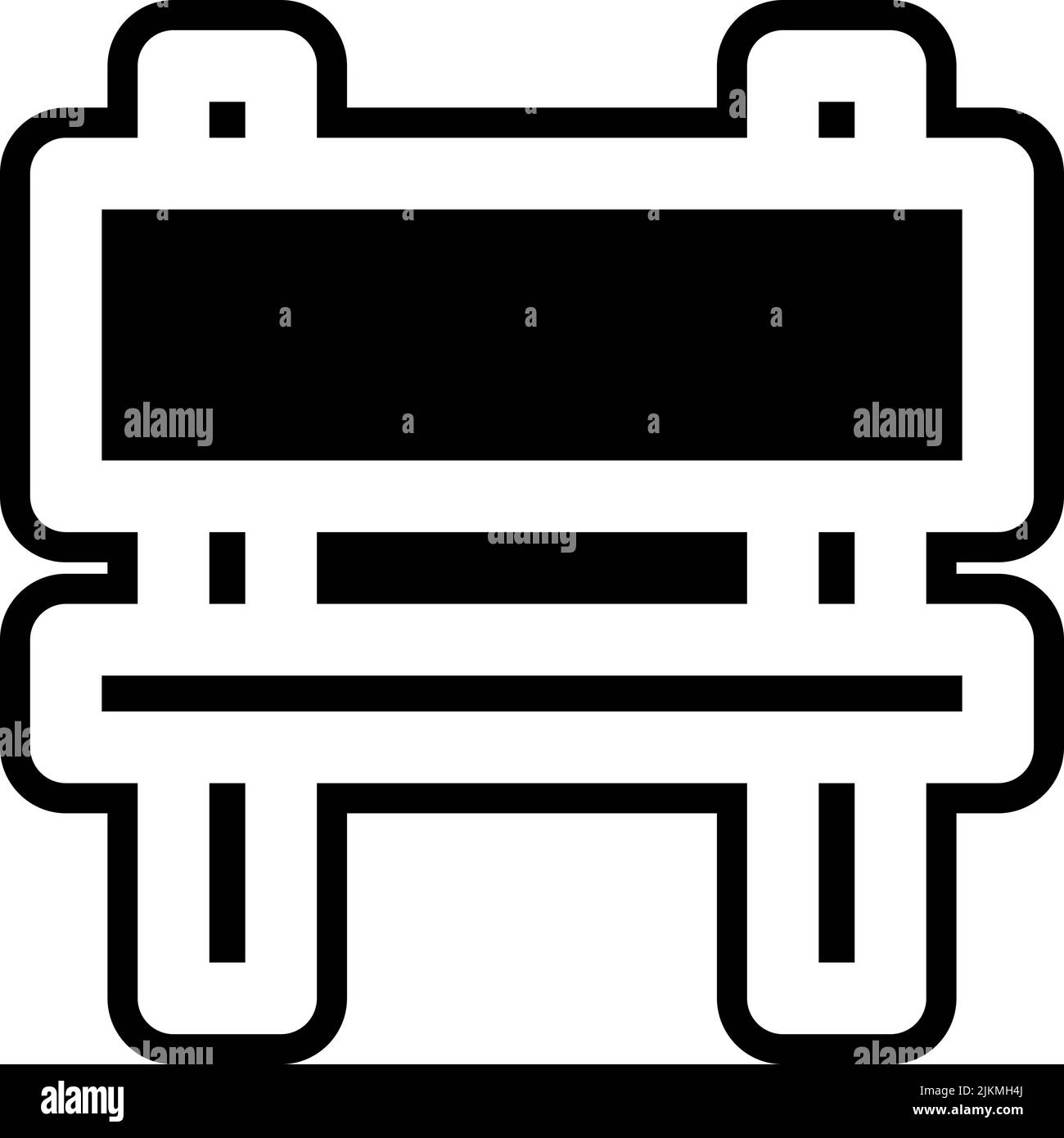 bench icon black vector illustration Stock Vector Image & Art - Alamy