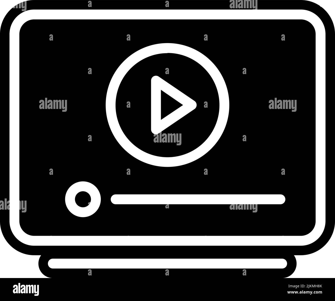 video player icon black vector illustration Stock Vector Image & Art ...